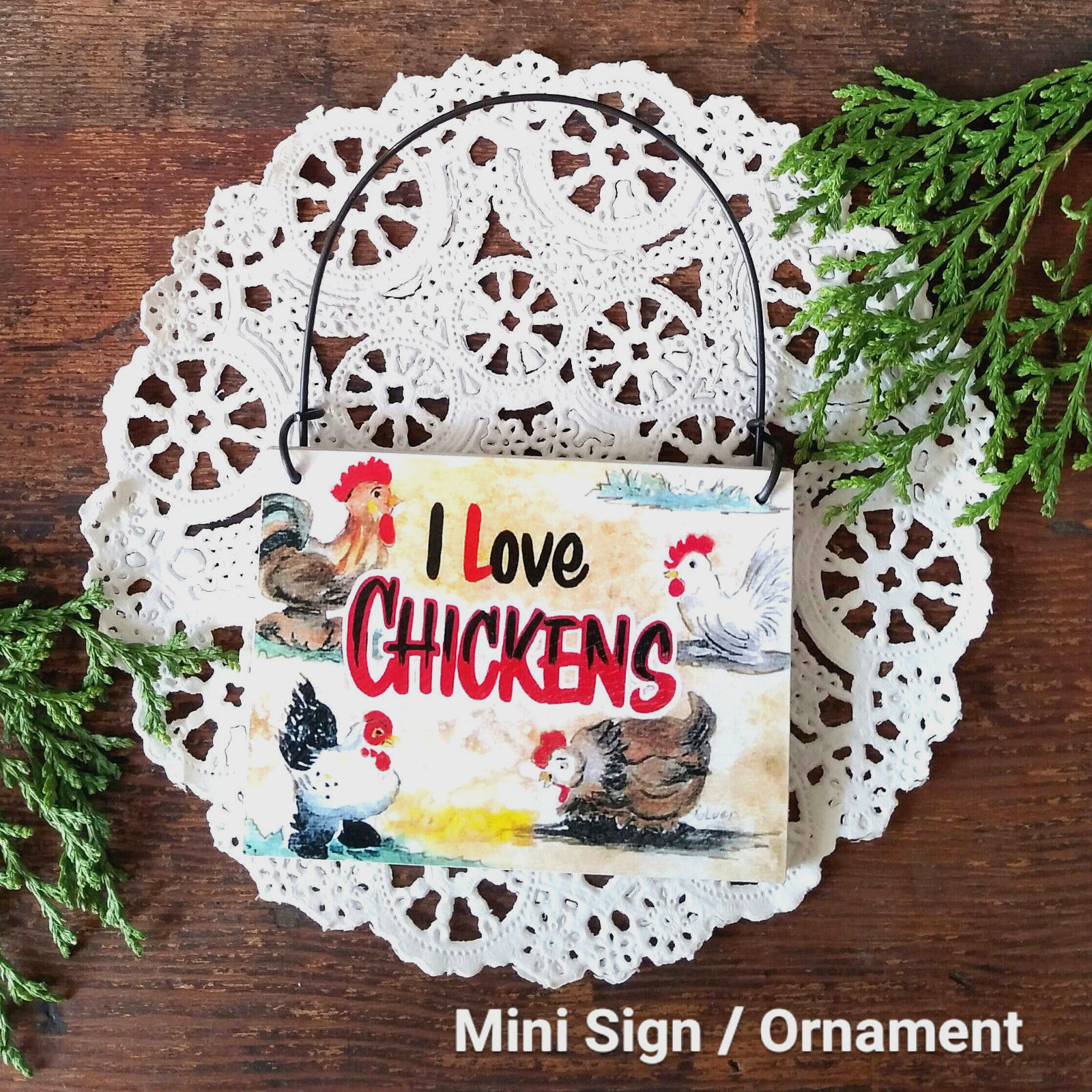 Mini Sign Ornament Chicken SIGN Our Original Design USA Chickens 4H | eBay