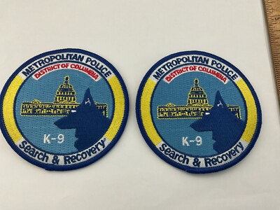 Metropolitan Police K-9 Search & Recovery DC.collectable patch set new ...