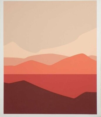 Doug Danz Signed Abstract Landscape Art Print Canyon B | eBay