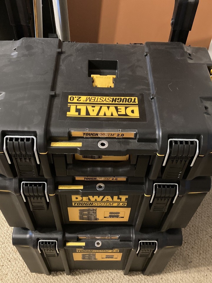 Dewalt Large Rolling Toolbox on Wheels Travel Storage Chest - 3-Piece ...