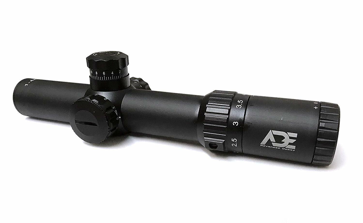 Ade Advanced Optics Gen2 30mm 1-4x24 Rifle Scope with Illuminated Mil ...