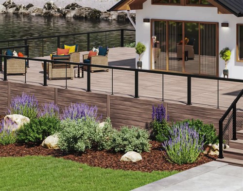 RDI METAL WORKS Excalibur Mosaic Level Rail Panel 6' " Black 73045156 ...