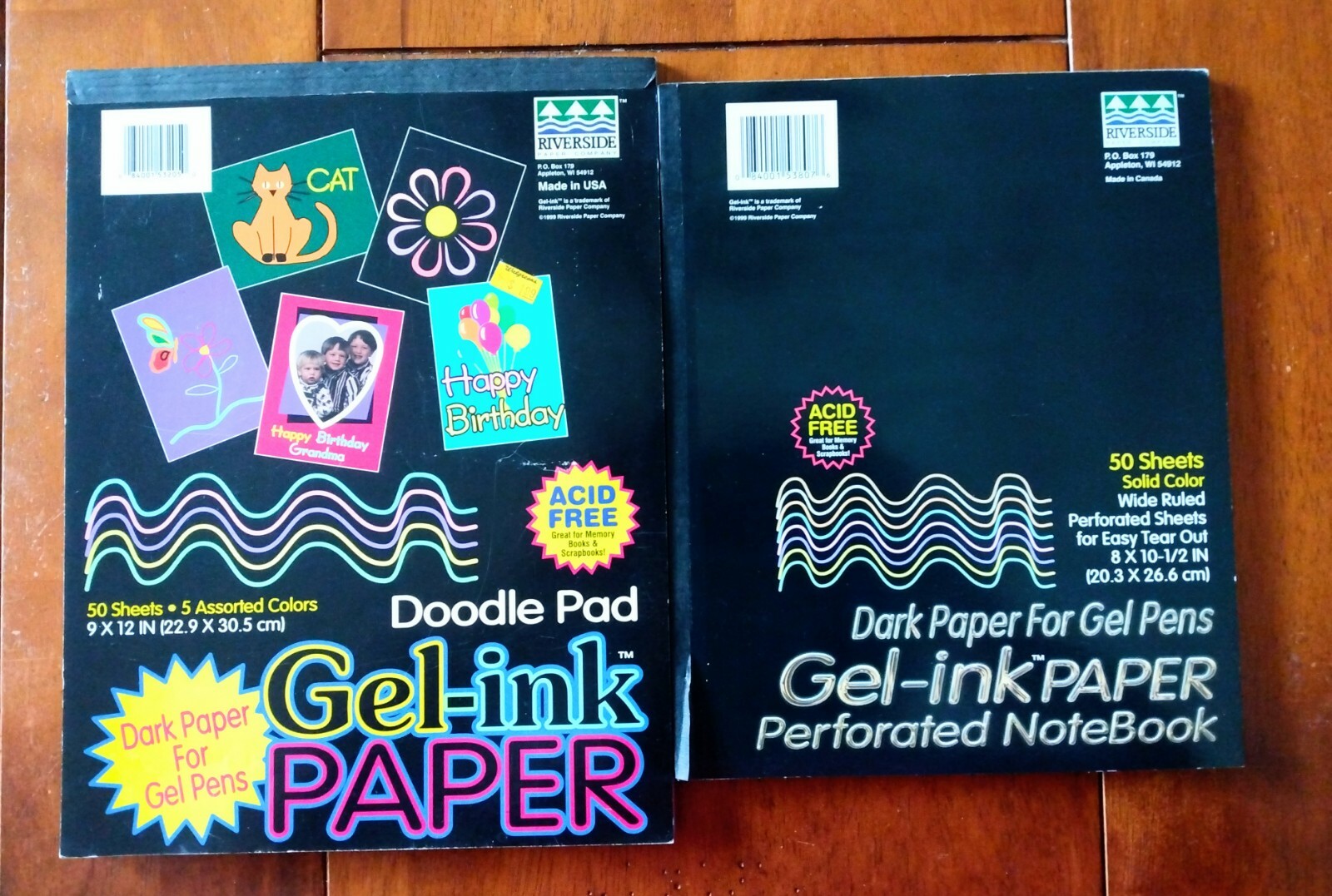 Lot of 2 New Riverside Gel Ink Paper Notebook Drawing Pad 50 sheet ...