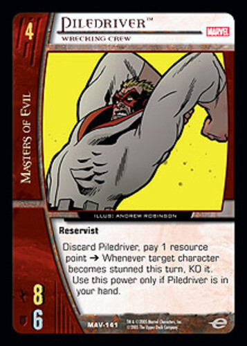 VS System: Piledriver, Wrecking Crew [Played] Marvel The Avengers TCG ...