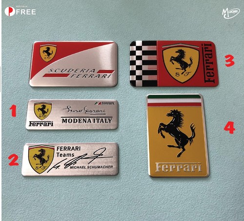 FERRARI Car Metal Badge Decal Sticker Badge Emblem self adhesive Best ...