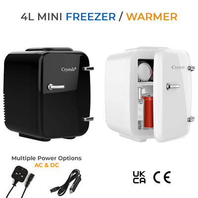 4L Portable Mini Fridge Table Top Electric Small Cooler Bedroom Ice Box ...