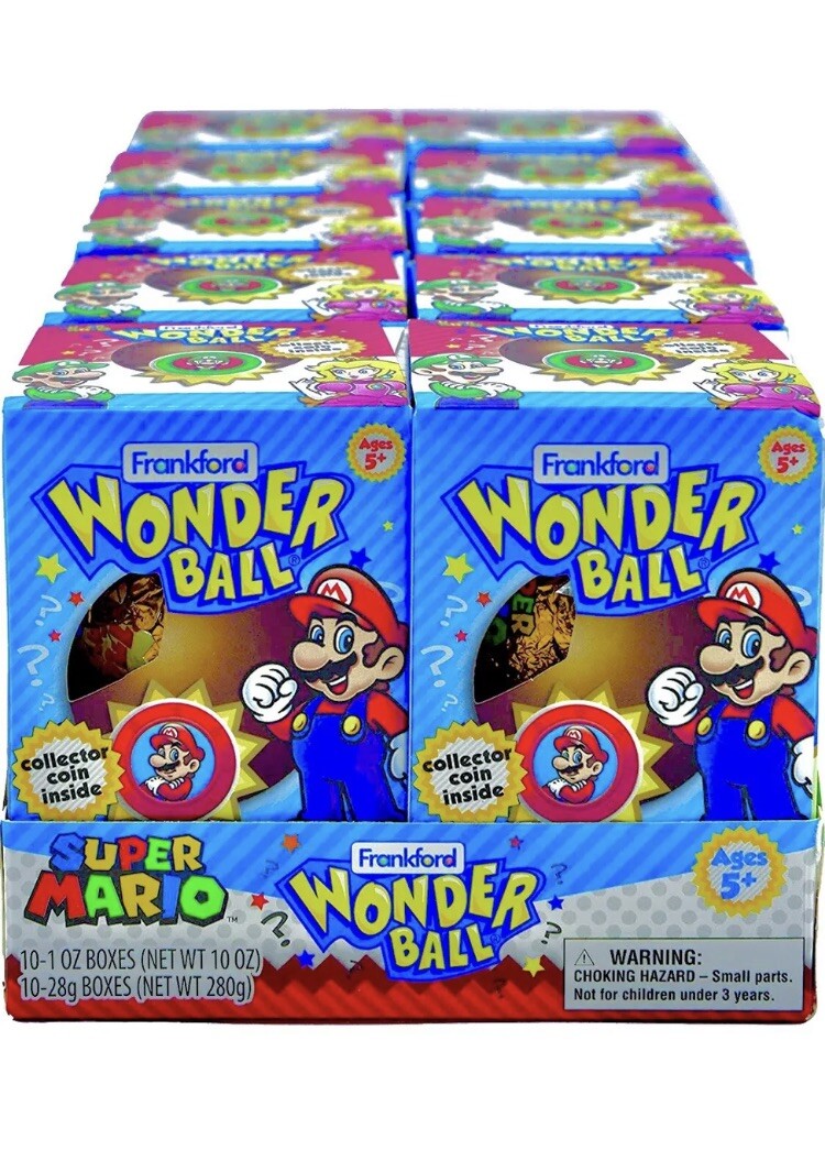 RARE SEALED CASE OF 10 SUPER MARIO BROS WONDERBALLS W/ CANDY ...