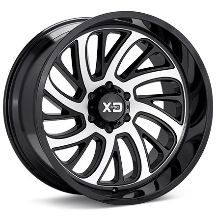 KMC XD826 Surge 5x127 Center Cap Semi-Gloss Black New Wheel Middle with ...