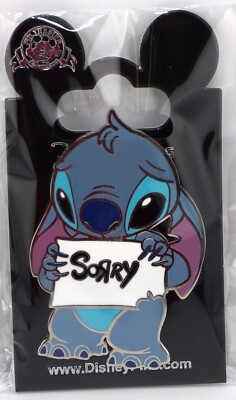 DISNEY PIN STITCH HOLDING A SORRY SIGN DLP LILO AND STITCH | eBay