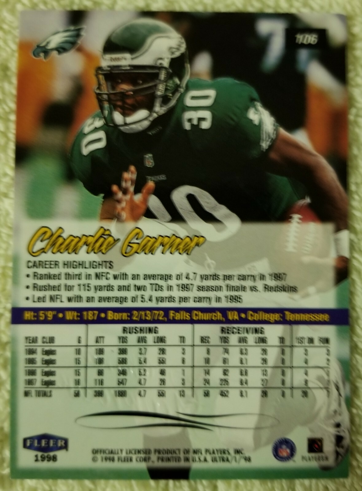 1998+Ultra+-+%23106+Charlie+Garner for sale online | eBay