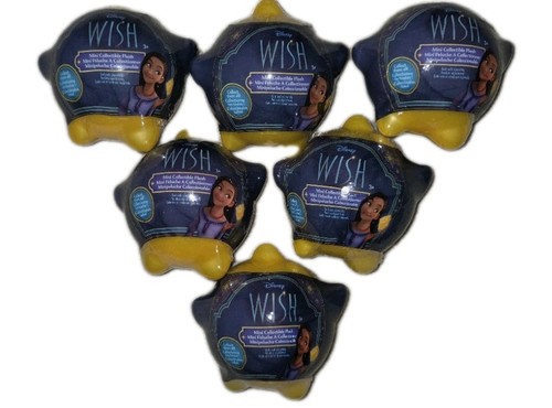 6x Disney WISH Mystery Star Capsule Mini Collectible Plush NEW Sealed ...