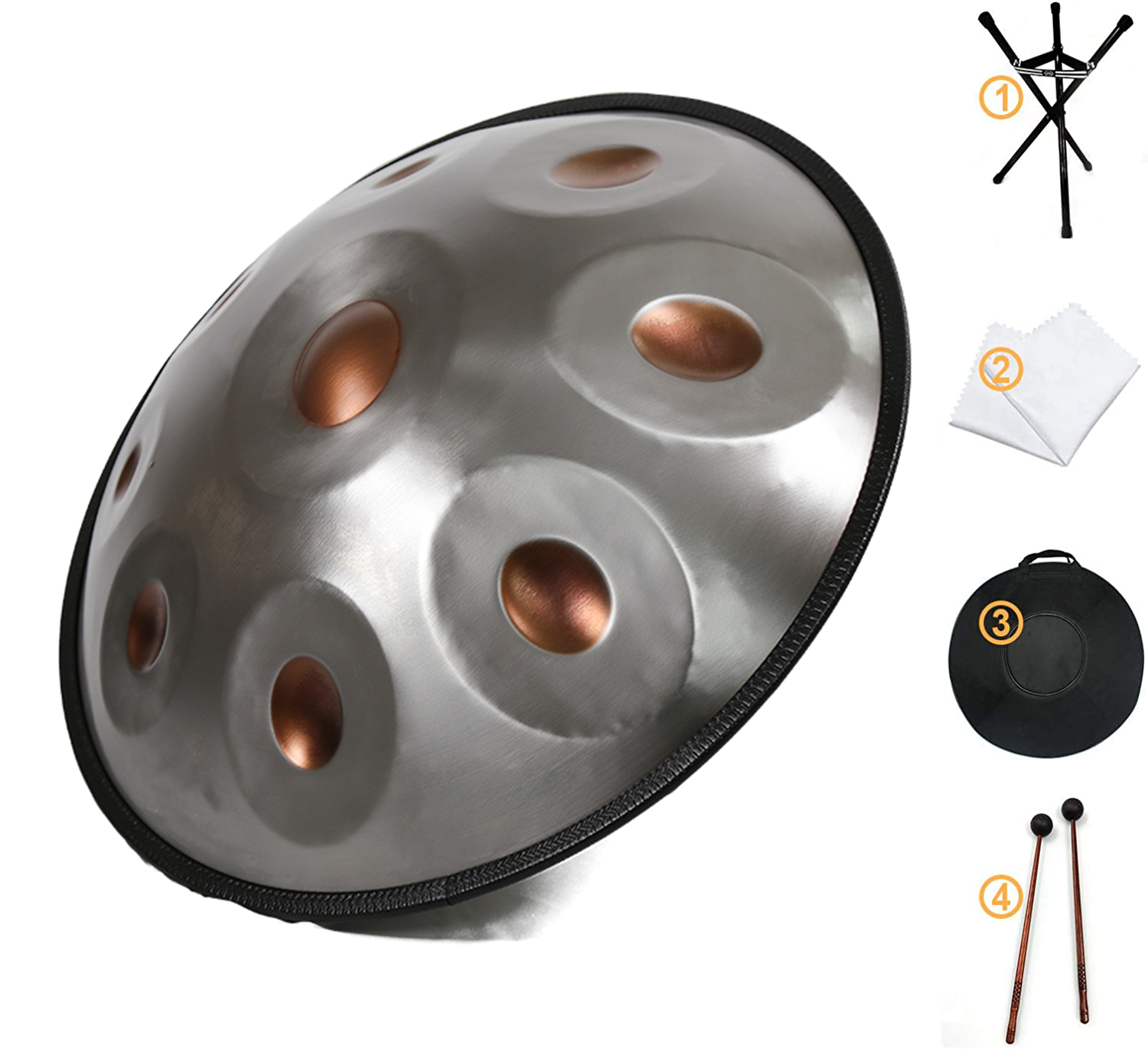 9 Notes Handpan 18 Inch Hand Pan Drum G Key Portable Percussion Drum ...