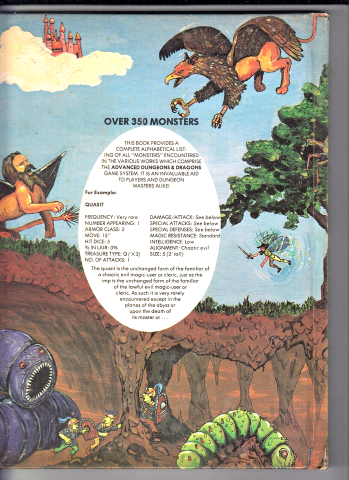 ADVANCED DUNGEONS & DRAGONS MONSTER MANUAL 1st Edition with rare ERRATA ...