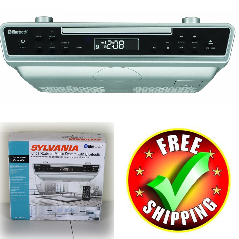 Under Counter Cabinet CD Player Radio Bluetooth Stereo Kitchen Remote ...