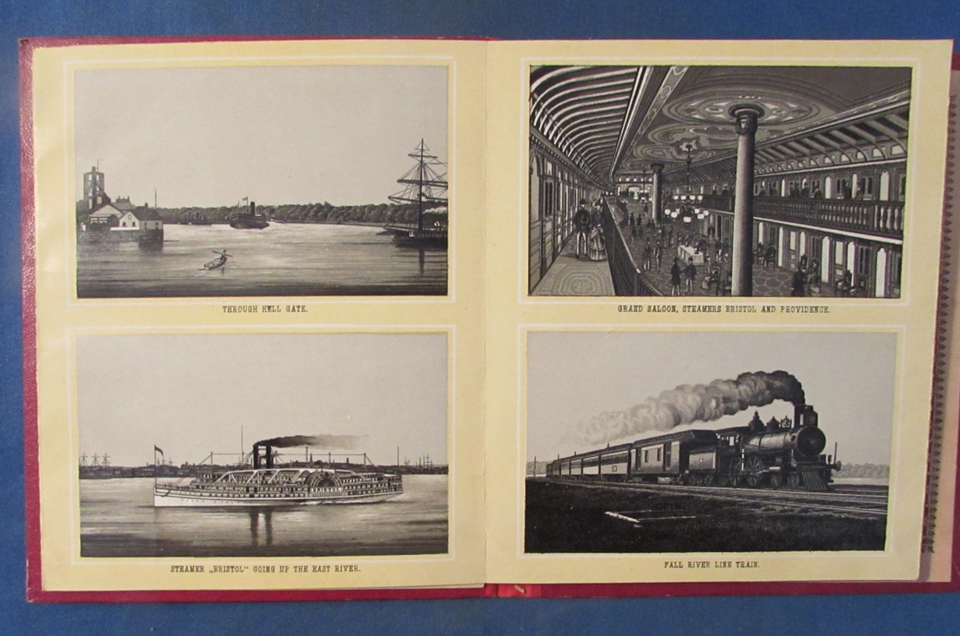 ANTIQUE 1870S VIEWS OF FALL RIVER LINE PHOTO PICTURE BOOKLET STEAMERS ...