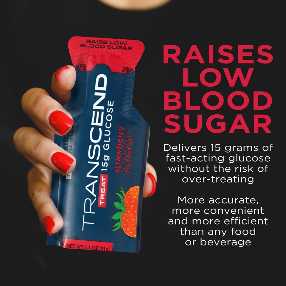Transcend 15g Glucose Gel Packs Raise Blood Sugar Support - Strawberry ...