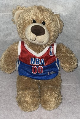 Build A Bear NBA Basketball Teddy Bear Brown with 00 Red & Blue Jersey ...