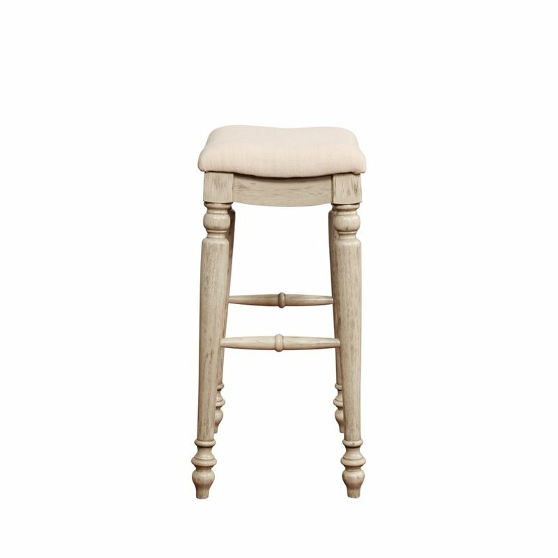 Riverbay Furniture 30" Backless Bar Stool in White Wash | eBay