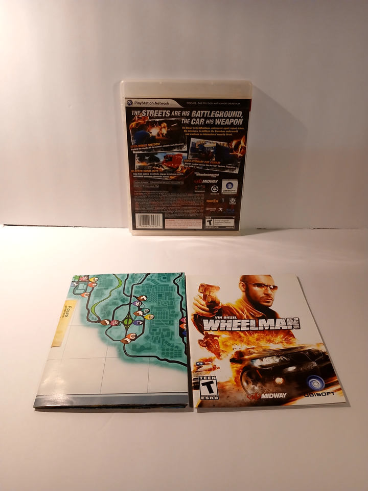 WHEELMAN PS3 Original Case Art and Manual & MAP ONLY- NO GAME DISC | eBay