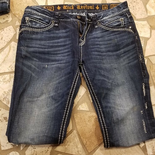 Rock Revival Womens Charlotte Size 28x28 Easy Bootcut Sequins ...