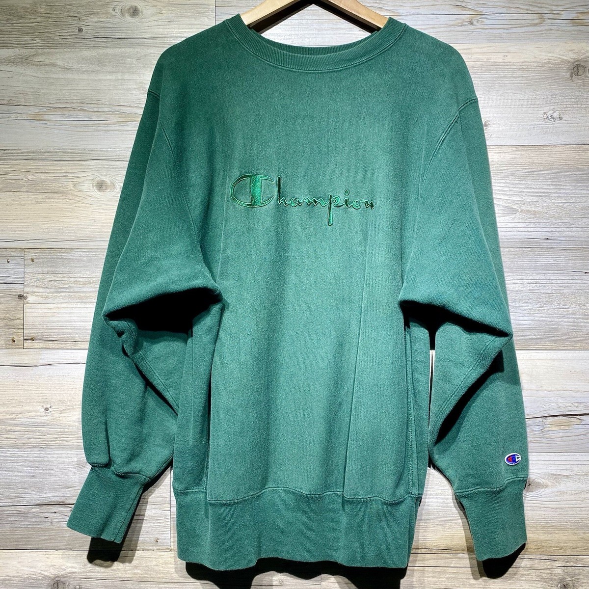 Vintage Champion Reverse Weave Sweatshirt Green 90s Spell Vintage Champion Reverse Weave Sweatshirt Green 90s Spell