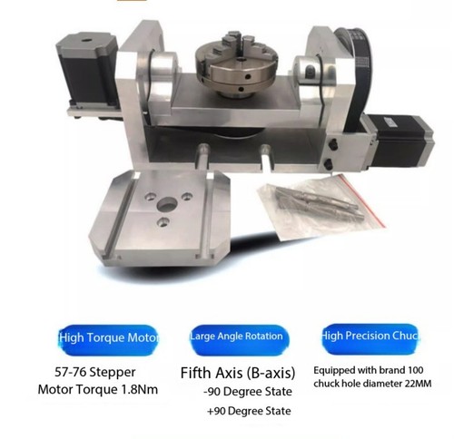 CNC Woodworking Engraving Machine with 5-Axis Indexing Head for 360 ...