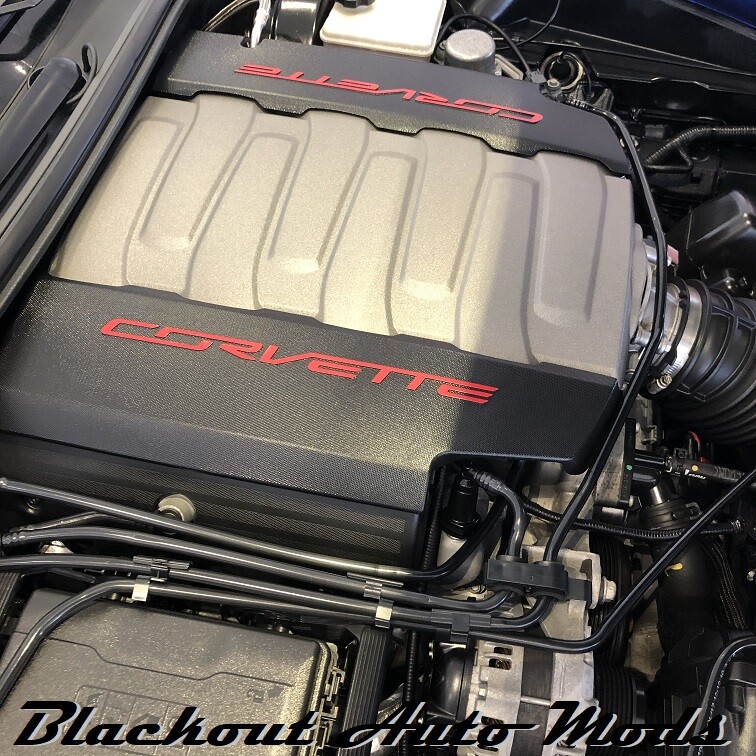 RED C7 Engine Cover Decal Letter Set For 2014-2019 Chevy Corvette ...