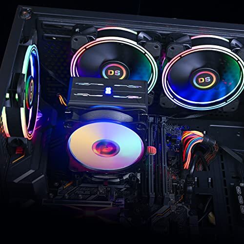 DS CPU PWM Fan CPU Cooler LED Addressable RGB Fan with Anodized Gun ...