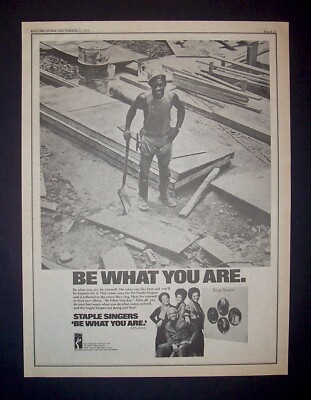 Staple Singers Be What You Are (Stax Records) 1973 Poster Type Ad ...