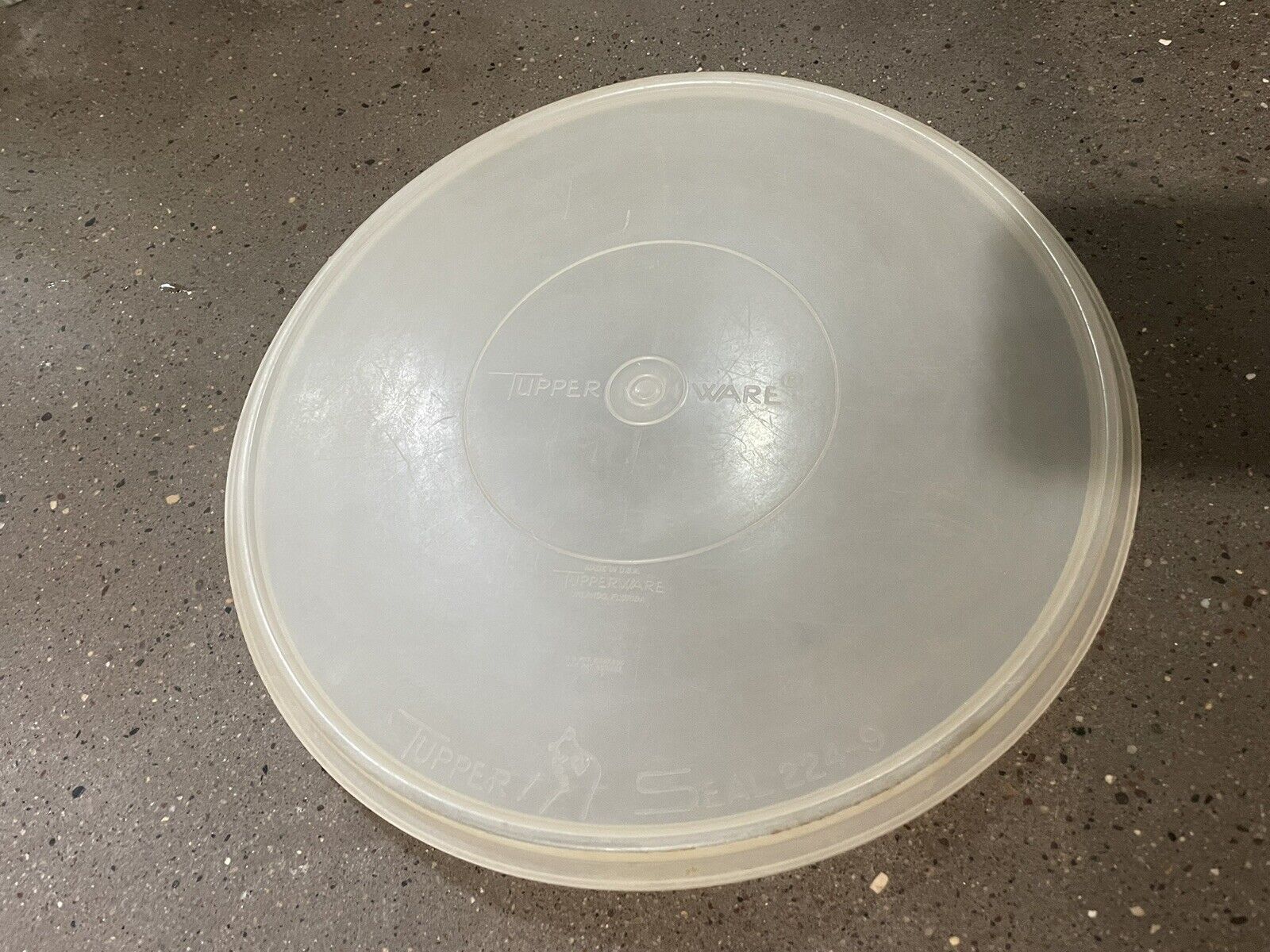Vintage Tupperware Tupper Seal Replacement 12 3/4" Clear Lid Only #224 ...