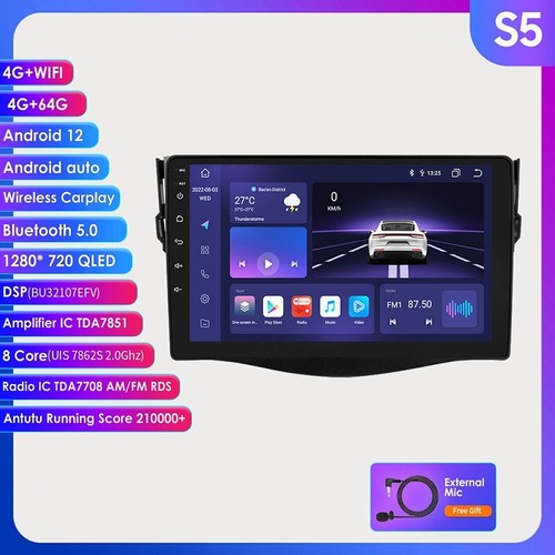 Microphone 4+64GB Android Carplay Car Stereo AM Radio For 2006-2012 ...