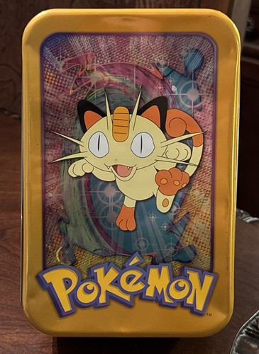 VTG Pokemon Meowth Tin Topps TV Animation Edition Card Storage Nintendo ...