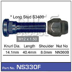 NICE PRODUCTS Stud & Nut NS330F NS330F | eBay
