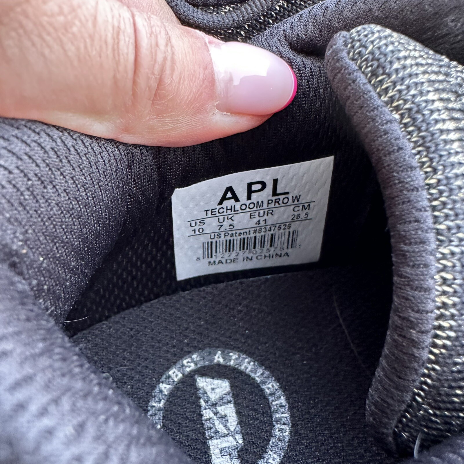 APL Techloom Pro Running Shoes Women’s Size 10 Black Metallic Gold Lace ...