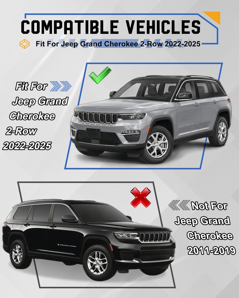 350lbs Running Board for Jeep Grand Cherokee 2-Row 2022-2025 Side Steps ...