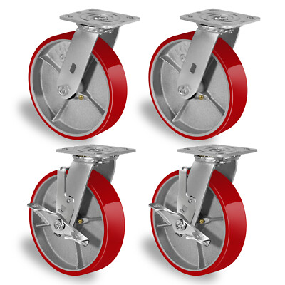 8 Inch Caster Wheels Heavy Duty,Capacity 1500-6000LB | eBay