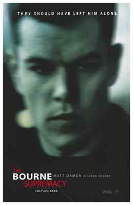 BOURNE SUPREMACY 2004 Advance Teaser DS 2 Sided 27X40" Movie Poster ...