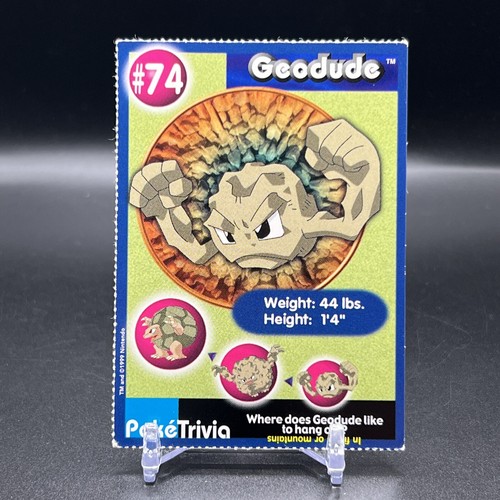 Geodude #74 Burger King Poketrivia Pokemon Card A | eBay