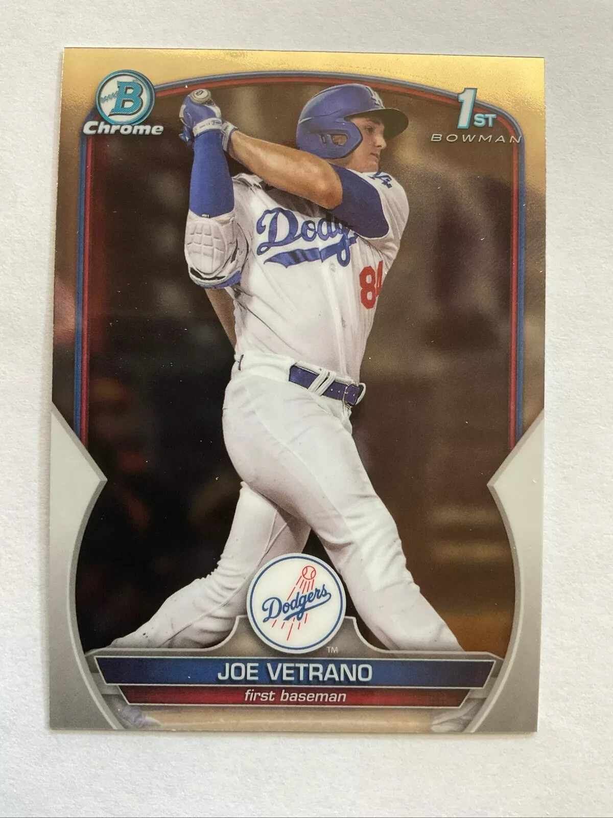 2023 Bowman Chrome Draft JOE VETRANO 1st Bowman RC Los Angeles DODGERS ...