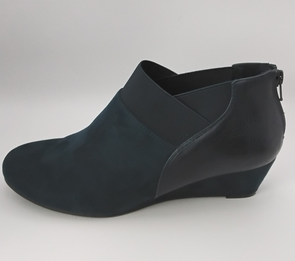Croft & Barrow with Ortholite Eco Blue Suede Womens Ankle Boots Booties ...