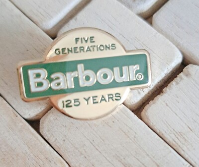 Barbour gold enamel collectible anniversary pin badge | eBay UK