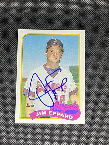 Jim Eppard California Los Angeles Angels Signed Auto 1989 Topps Card ...