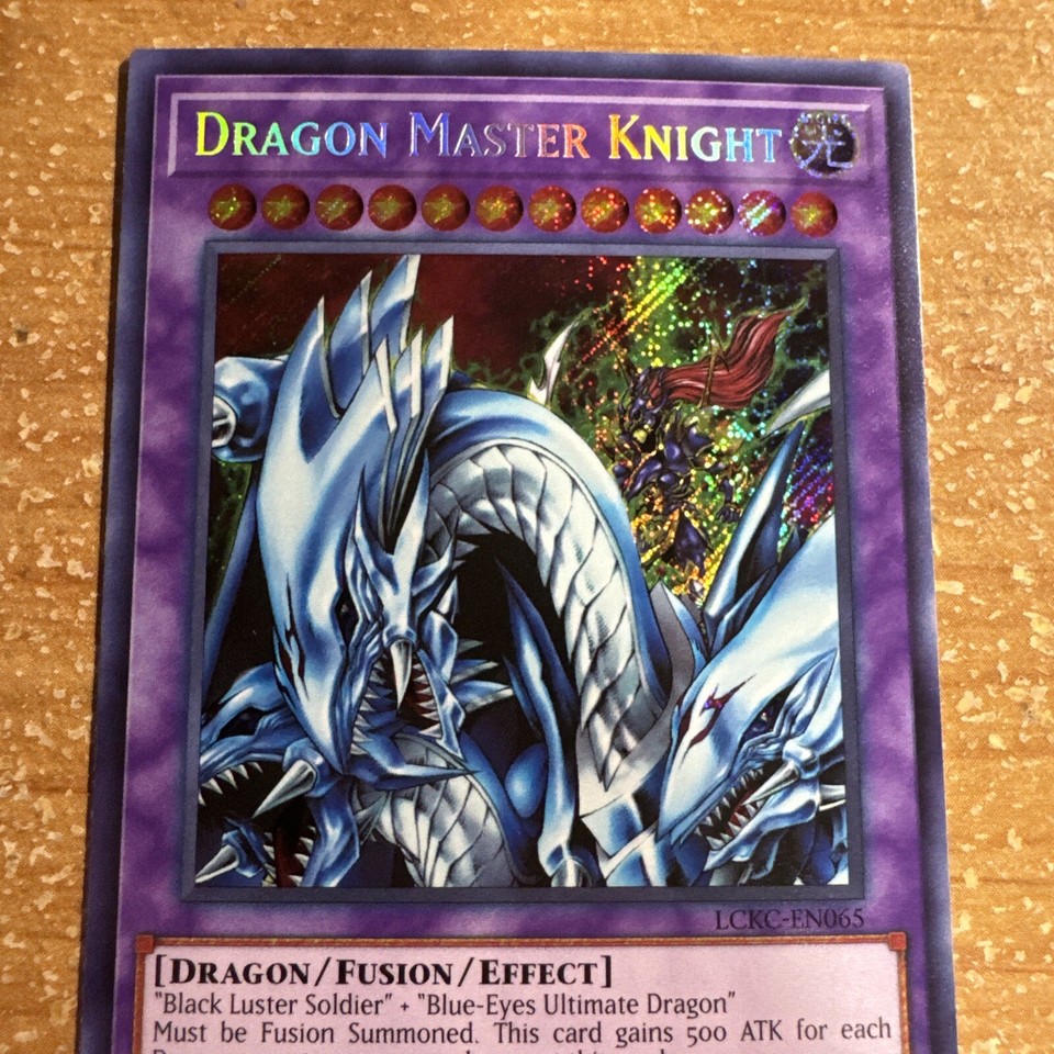 🔥 Yugioh Dragon Master Knight LCKC-EN065 SECRET RARE HOLOFOIL NEAR MINT ...