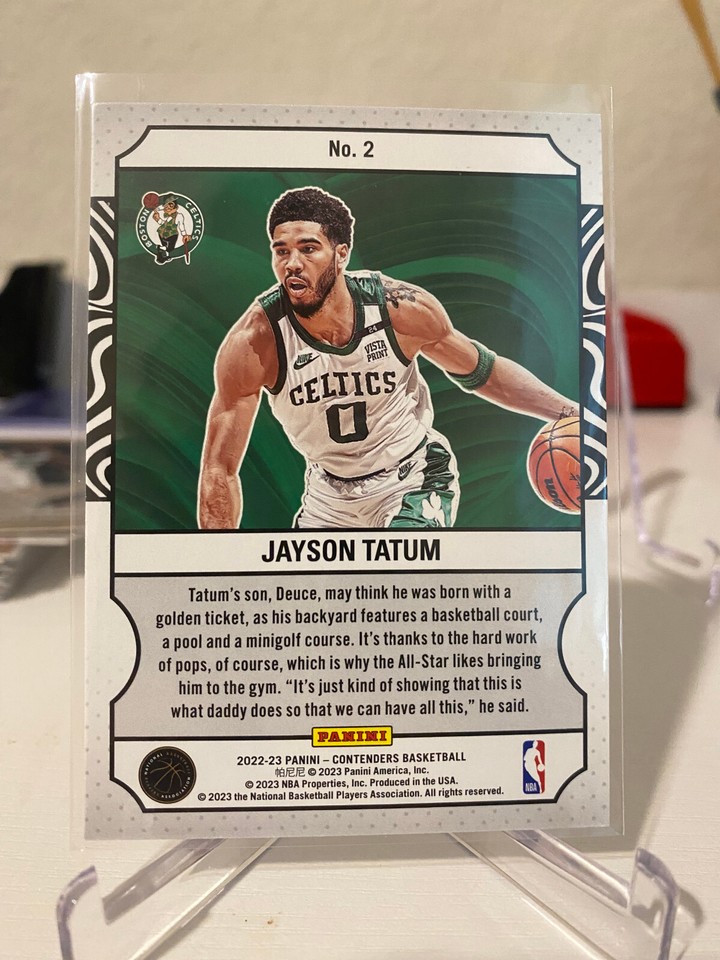 2022-2023 Panini Contenders Jayson Tatum - Celtics - Game Night Ticket ...