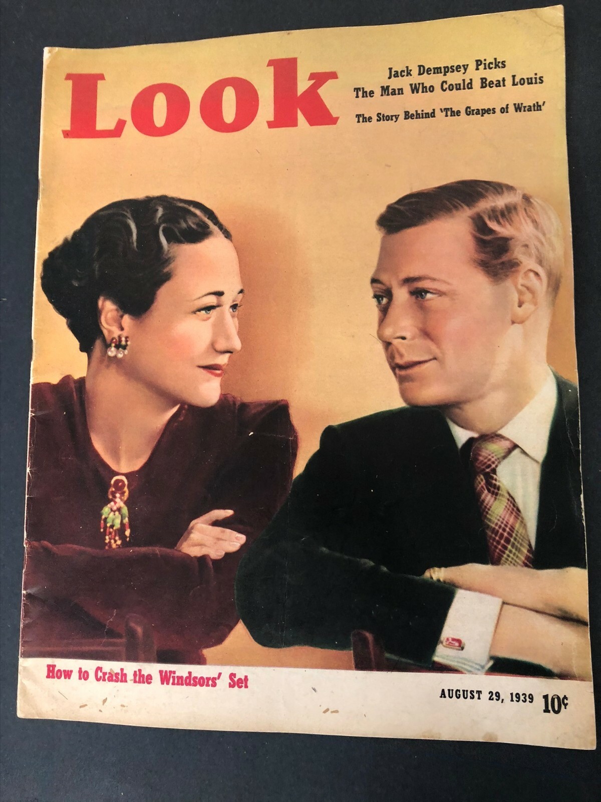 August 1939 Vtg LOOK Magazine Jack Dempsey Grapes or Wrath Windsors | eBay
