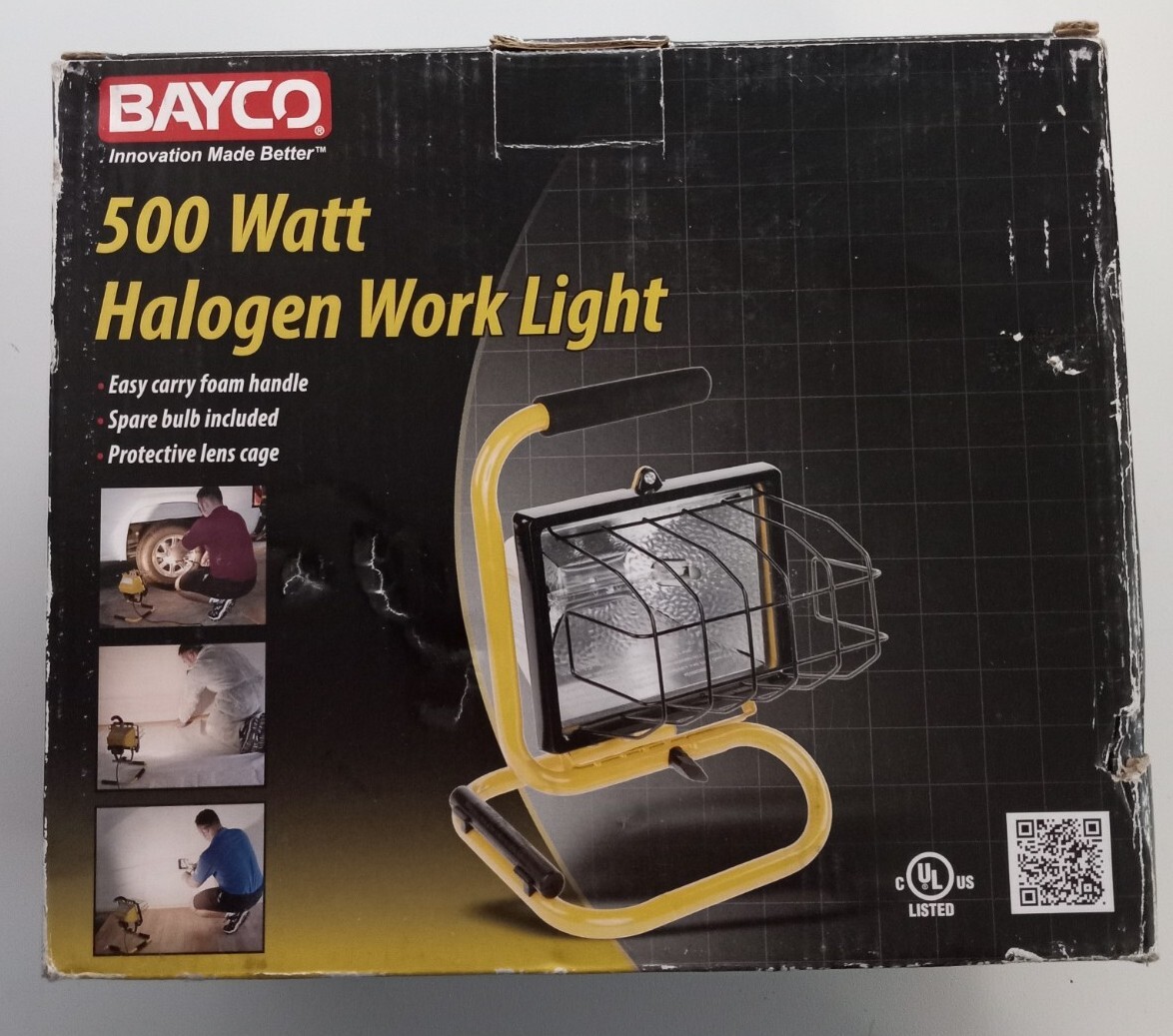 Bayco Work Light Halogen Multifunction Rechargeable Handheld Light
