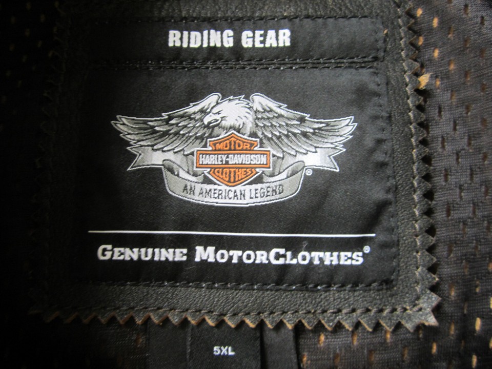 Harley Davidson Men's Half Mile Perforated Leather Riding Jacket 5XL ...