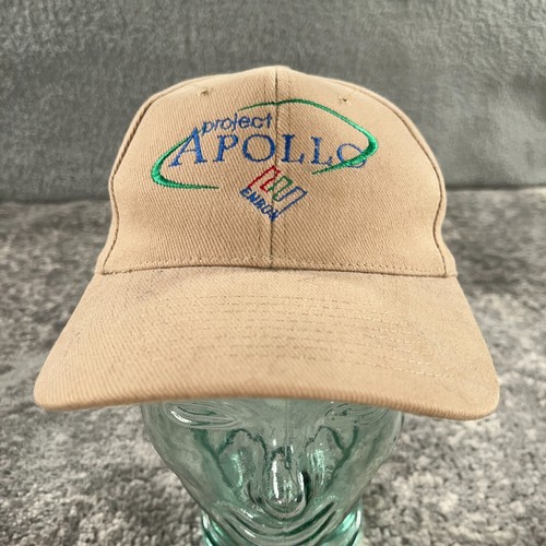 Vintage Enron Hat Cap Mens Strapback Beige Project Apollo Houston Texas ...