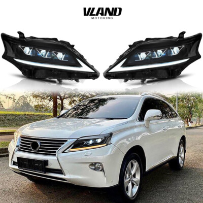 Clear VLAND LED Headlights For 2013-2015 Lexus RX 350 450H W/Blue DRL ...