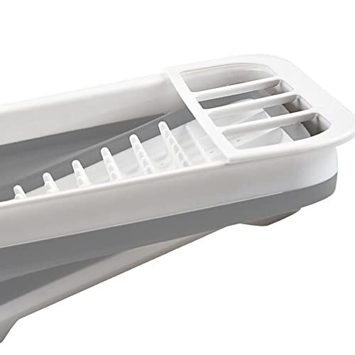 Collapsible Drying Dish Rack, Silicone Dish Drainer Dinnerware Basket ...